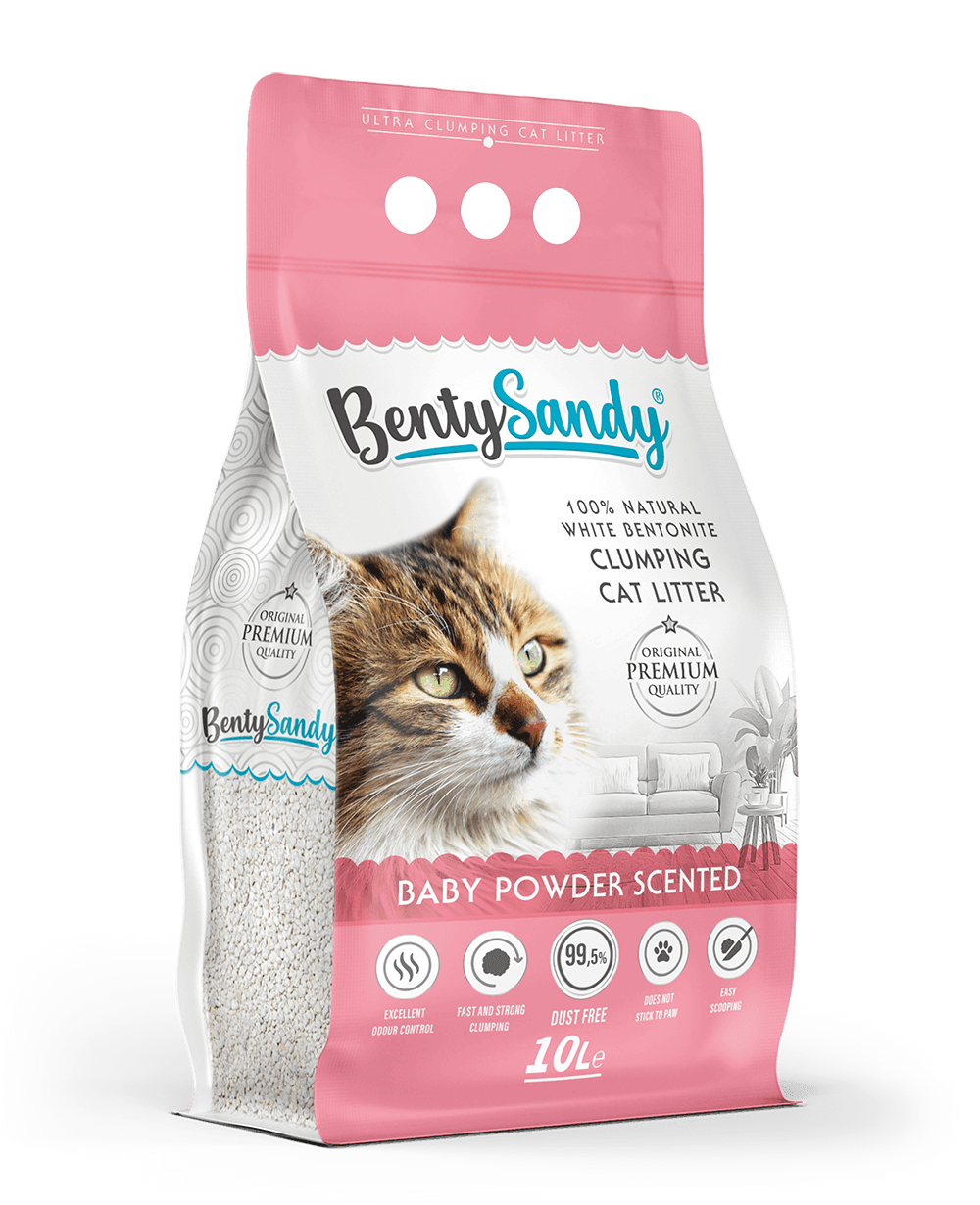 Benty Sandy Cat Litter 10L (Baby Powder)