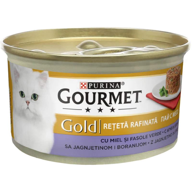 GOURMET® Gold Savory Cake Lamb & Green Beans Wet Cat Food 85G